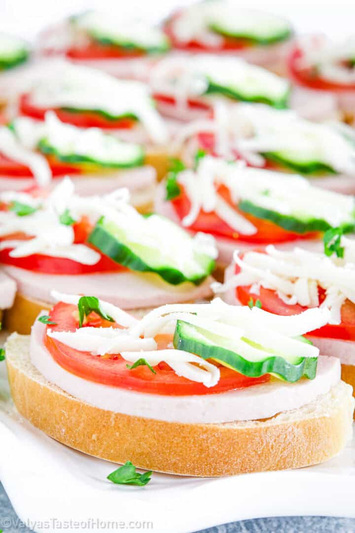 Mini Open Faced Sandwiches (Easy Party Food)