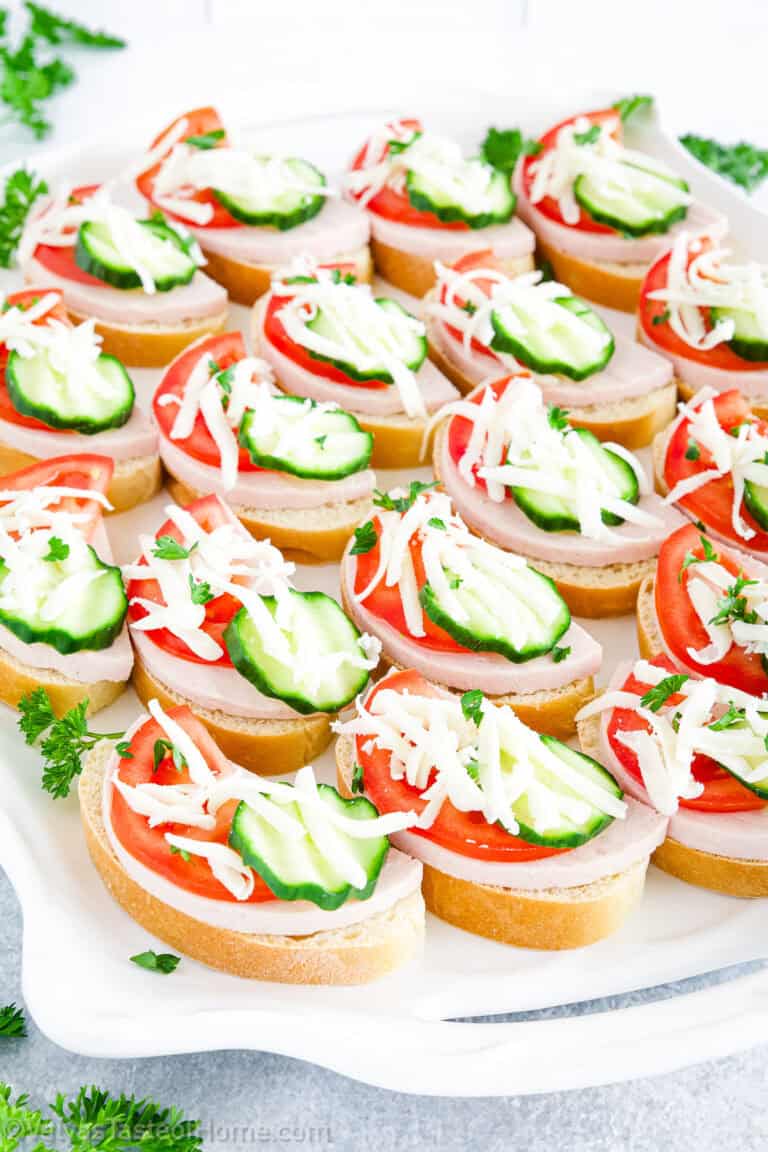 Mini Open Faced Sandwiches (Easy Party Food)