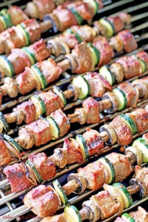 Grilled Vegetables and Steak Kabobs Recipe - Valya's Taste of Home