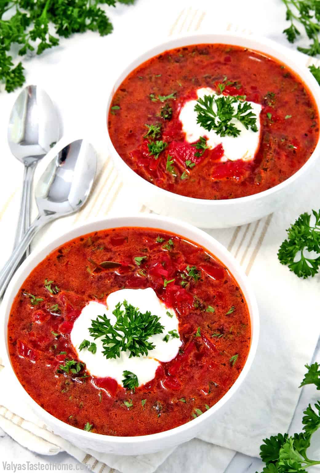 Red Borscht Recipe (Beet Soup) - Valya's Taste of Home
