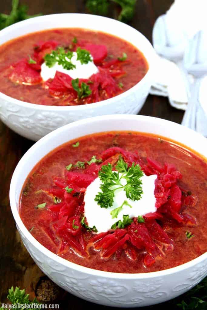 Red Borscht Recipe (Beet Soup) - Valya's Taste of Home