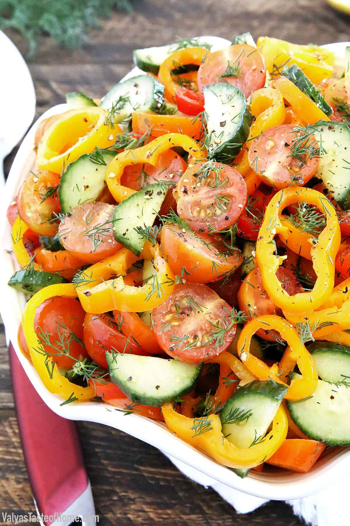 Super Easy Bell Pepper Salad - Valya's Taste of Home