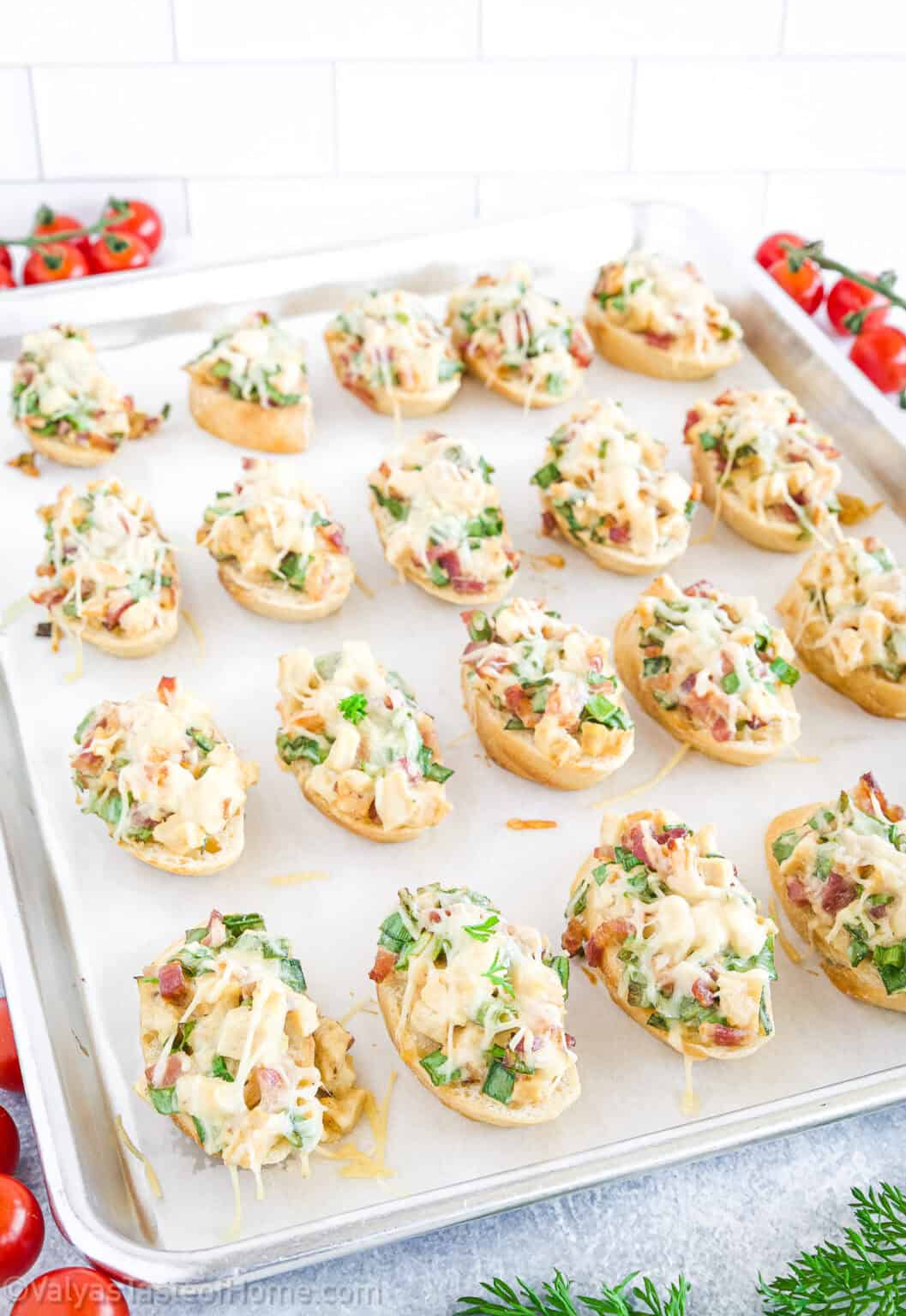 Chicken Bacon Alfredo Appetizers