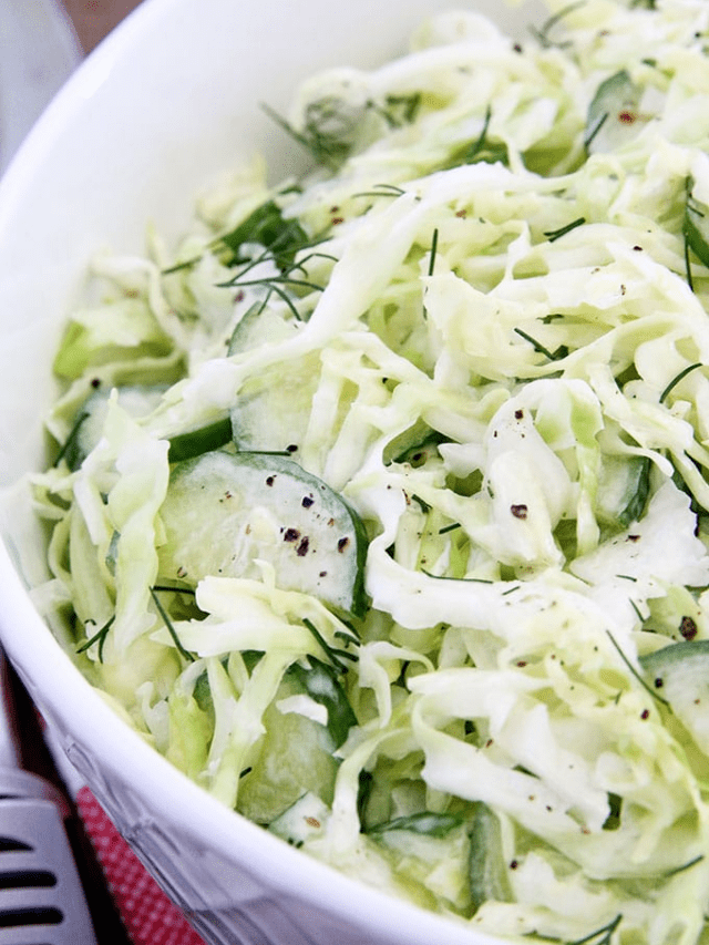 Easiest Cabbage And Cucumber Salad Valyas Taste Of Home
