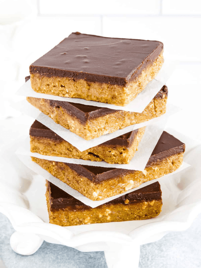 No Bake Peanut Butter Bars - Valya's Taste of Home
