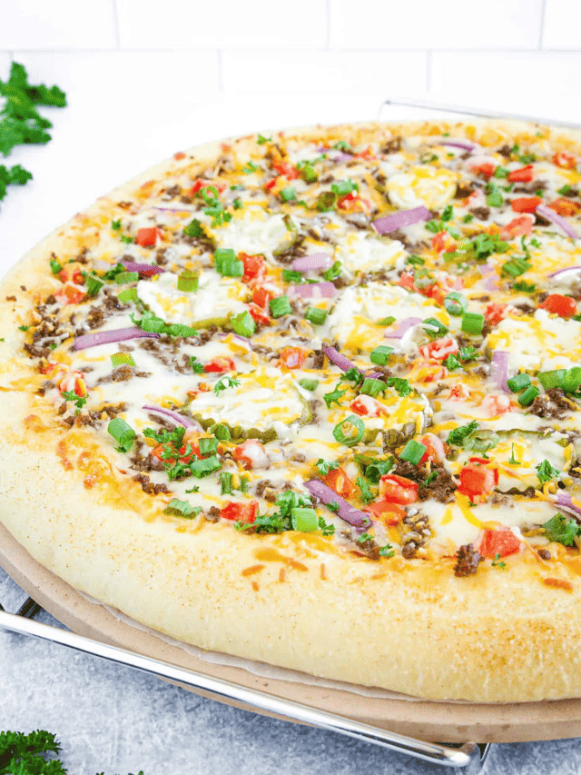 Easy Cheeseburger Pizza - Valya's Taste of Home