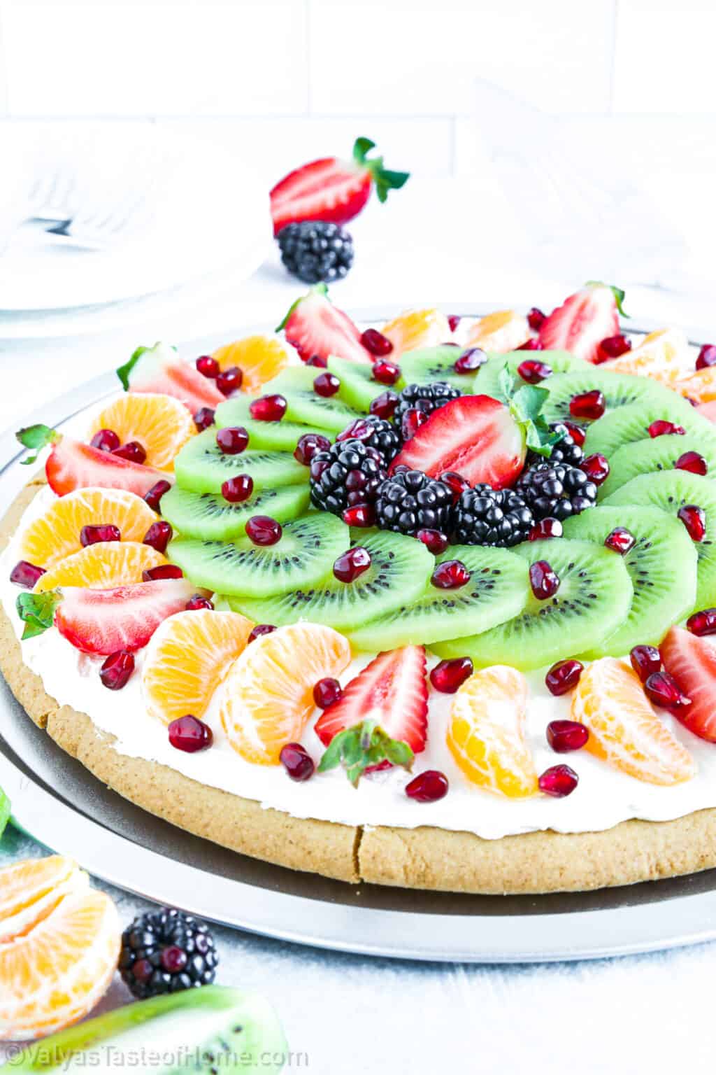 Sugar Cookie Fruit Pizza (Easy + Customizable Recipe) - Valya's Taste ...