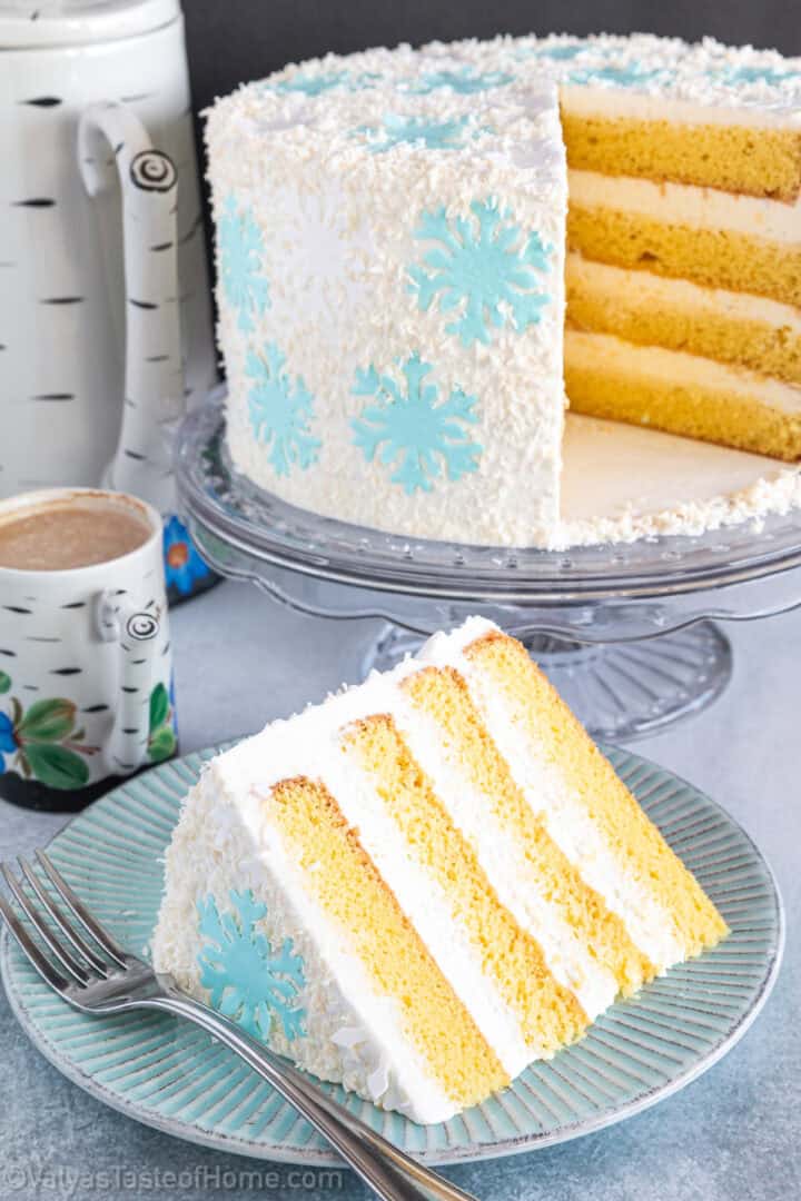 Snowflake Cake (Perfect Winter Cake Recipe)