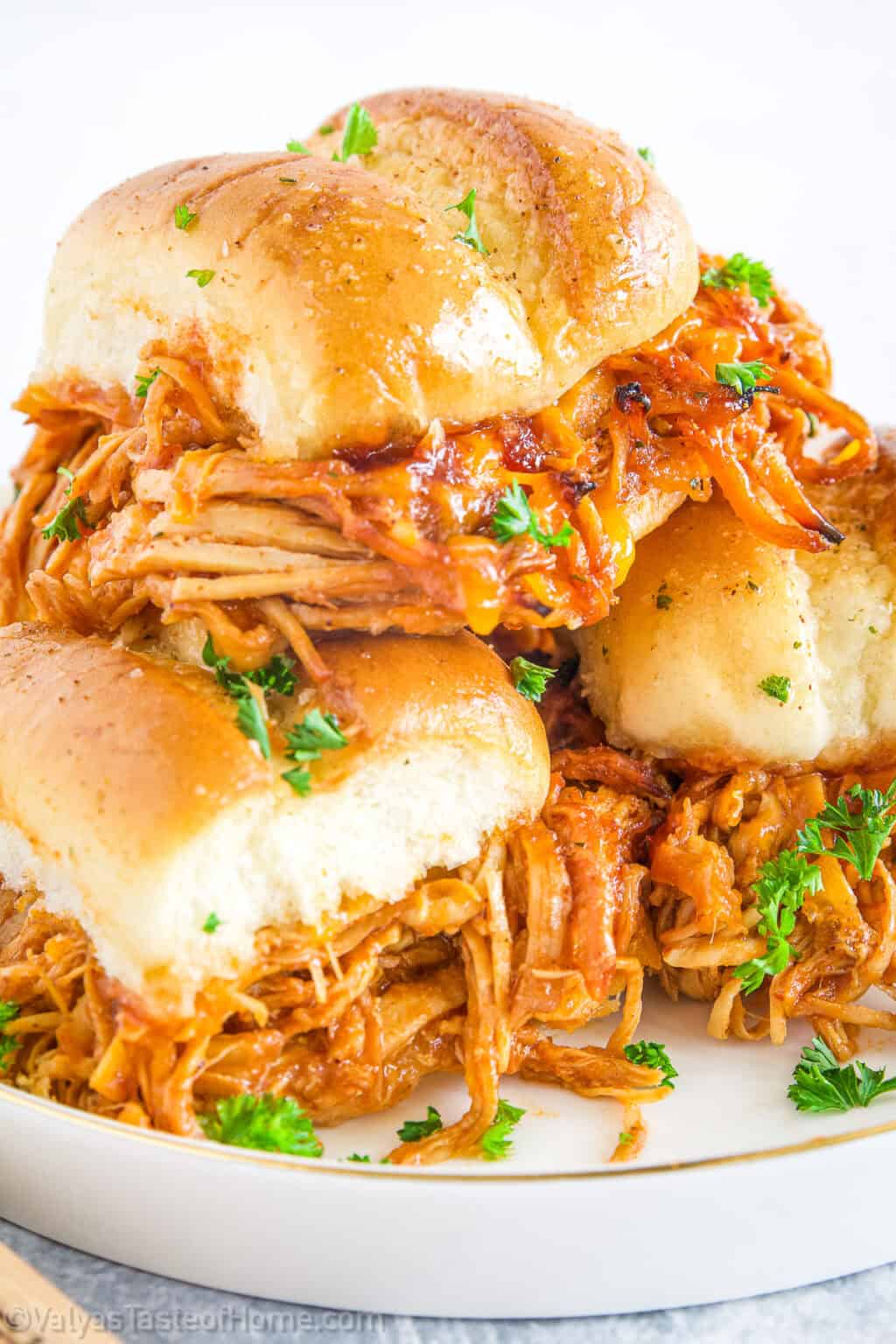 BBQ Pulled Chicken Sliders (Everyone Will Love!) - Valya's Taste of Home